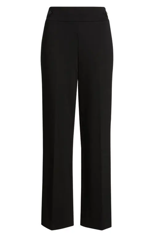 Anne Klein Side Tab Pull-on Straight Leg Trousers