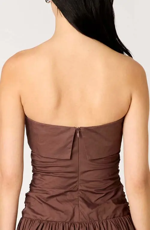 NIA Freya Strapless Dress - Chocolate