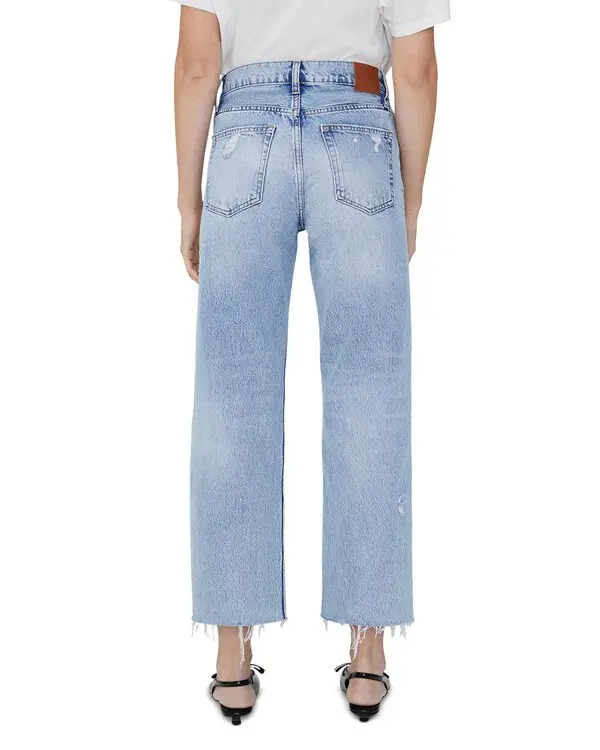 ANINE BING Gavin High-rise Straight Jeans - Washed Blue