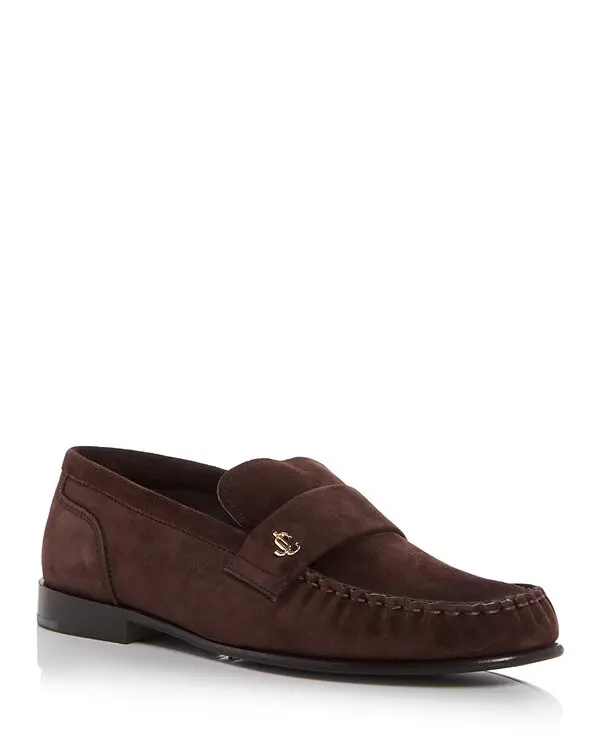 JIMMY CHOO Ellis Loafers - Chocolate