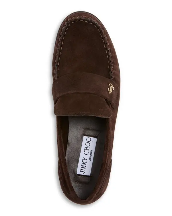 JIMMY CHOO Ellis Loafers - Chocolate