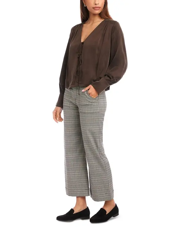 Fifteen Twenty Kayla Tie Front Blouse - Brown