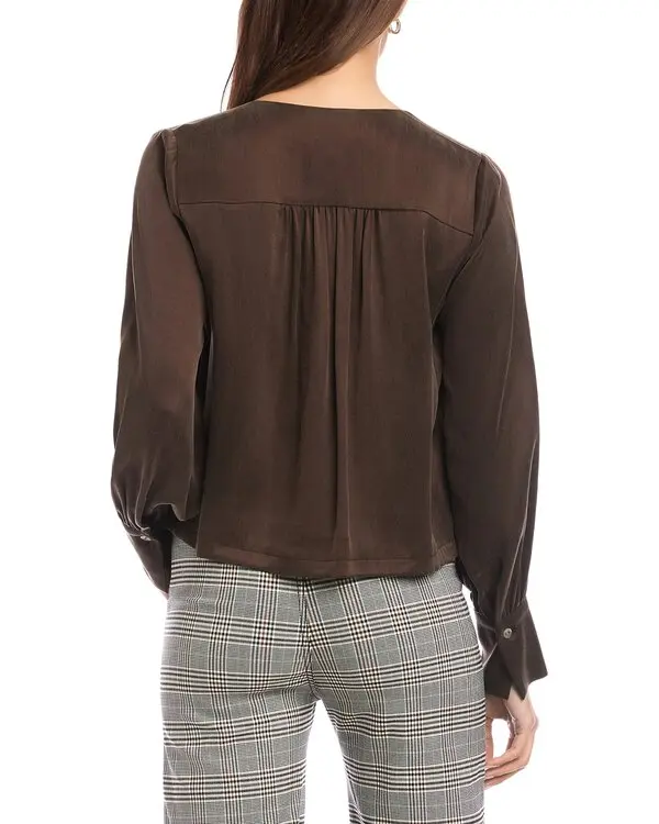 Fifteen Twenty Kayla Tie Front Blouse - Brown
