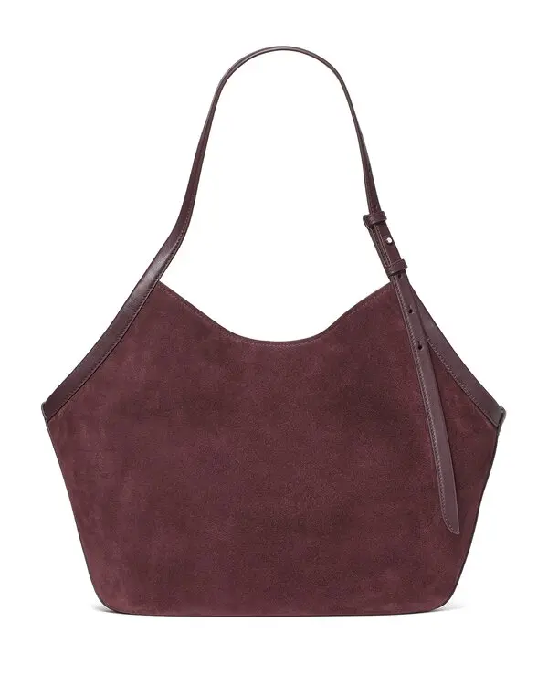 Kate Spade New York Deco Suede Tulip Tote Bag - Blackberry