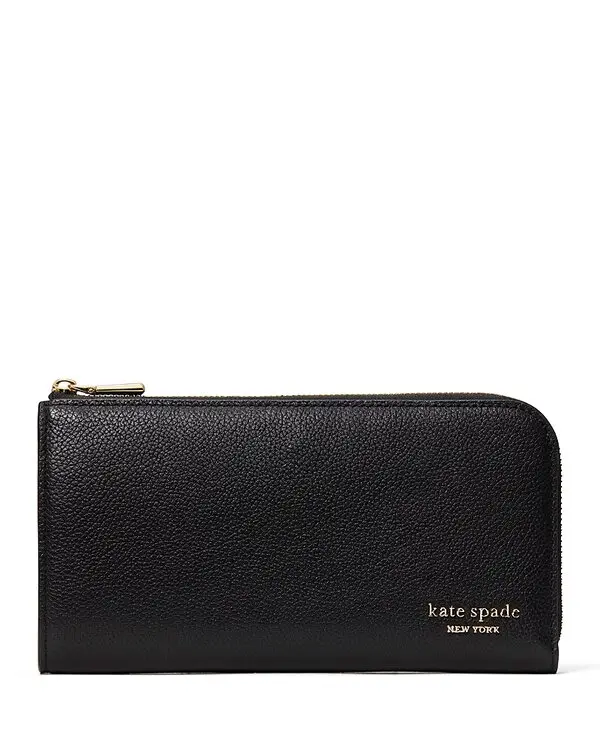 Kate Spade New York Devin Pebble Zip Around Continental Wallet - Black