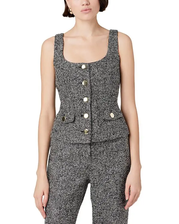 TOCCIN Georgia Scoop Neck Vest - Charcoal Multi