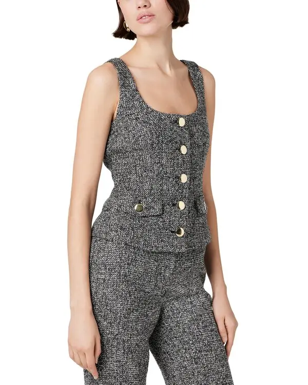 TOCCIN Georgia Scoop Neck Vest - Charcoal Multi