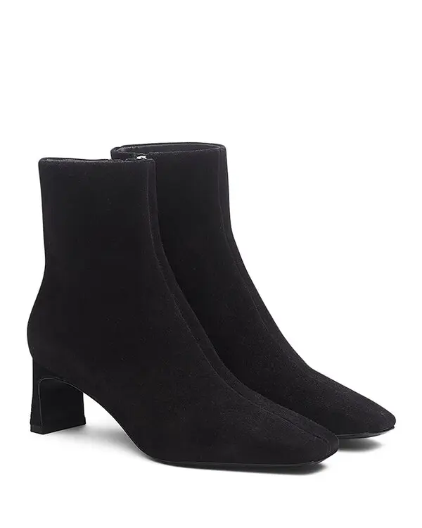 Rag & Bone Avery Zip Suede Ankle Boots - Black Suede