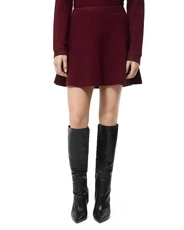 French Connection Vhari Knit Mini Skirt - Cabernet