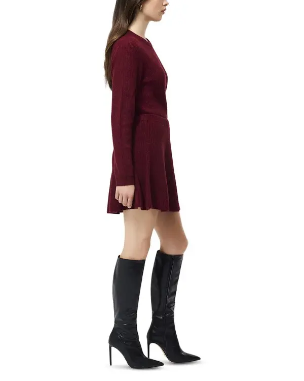 French Connection Vhari Knit Mini Skirt - Cabernet