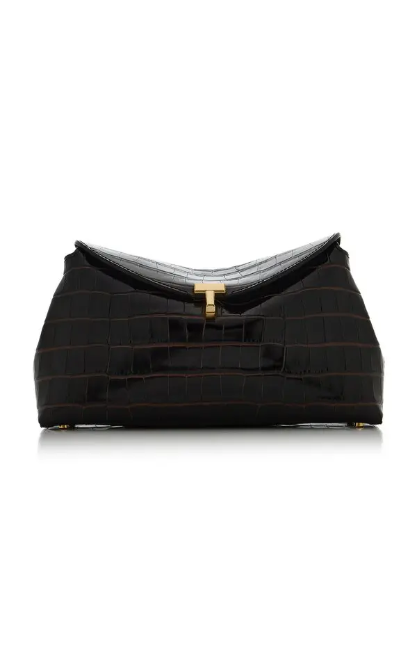 TOTEME T-lock Clutch - Brown
