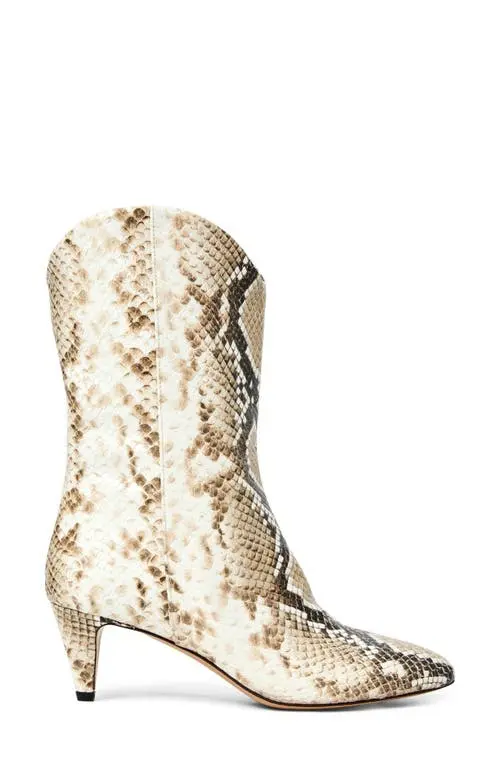 Bruno Magli Mandriana Kitten Heel Bootie - Black/white Snake