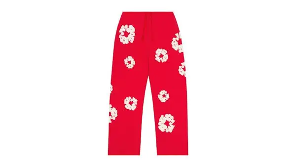 DENIM TEARS Cotton Wreath Baggy Sweatpants - Red