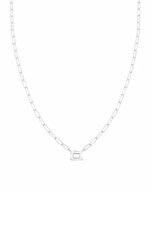 BEARFRUIT JEWELRY 18k Gold Plated Sterling Zirconia Lena Sparkle Necklace - Silver