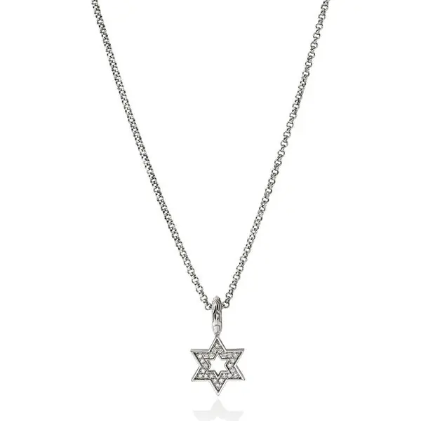 John Hardy Jh Essential Star Of David Pendant Necklace - Silver