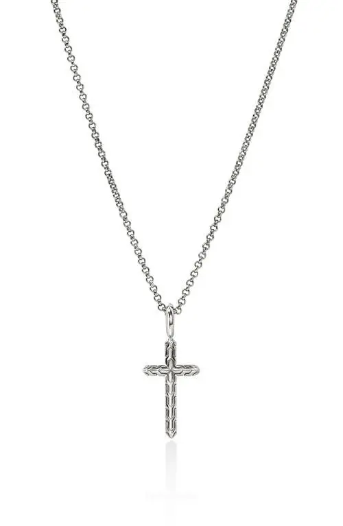 John Hardy Jh Essential Cross Pendant Necklace - Silver