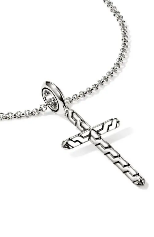 John Hardy Jh Essential Cross Pendant Necklace - Silver