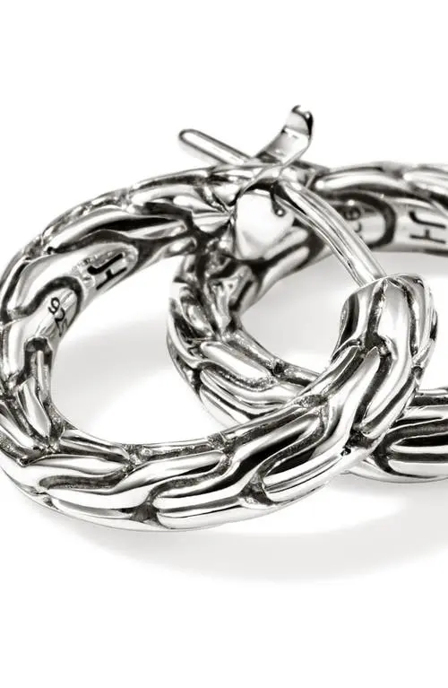 John Hardy Essential Hoop Earrings - Silver