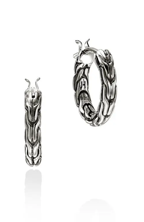 John Hardy Essential Hoop Earrings - Silver