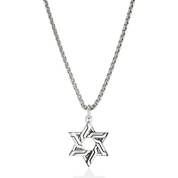 John Hardy Icon Star Of David Pendant Necklace - Silver