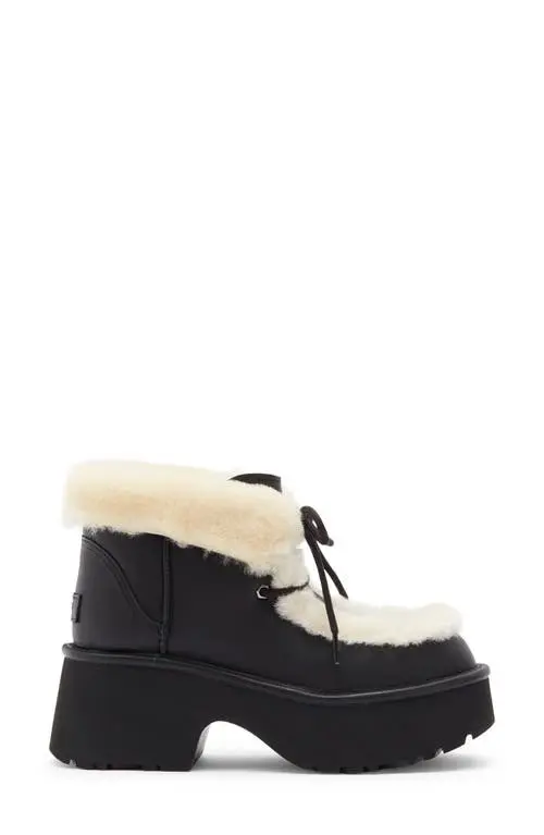 UGG Esmee Lace-up Boots With Genuine Shearling