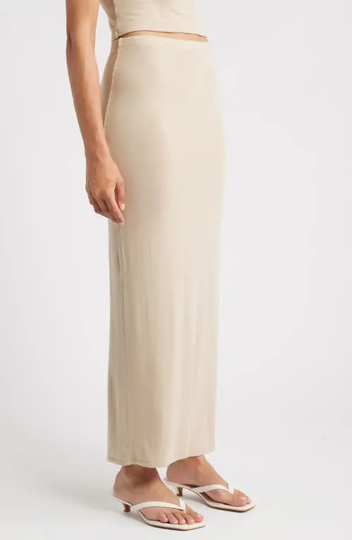 ARTLESS FOREVER Eloise Back Slit Maxi Skirt - Sand