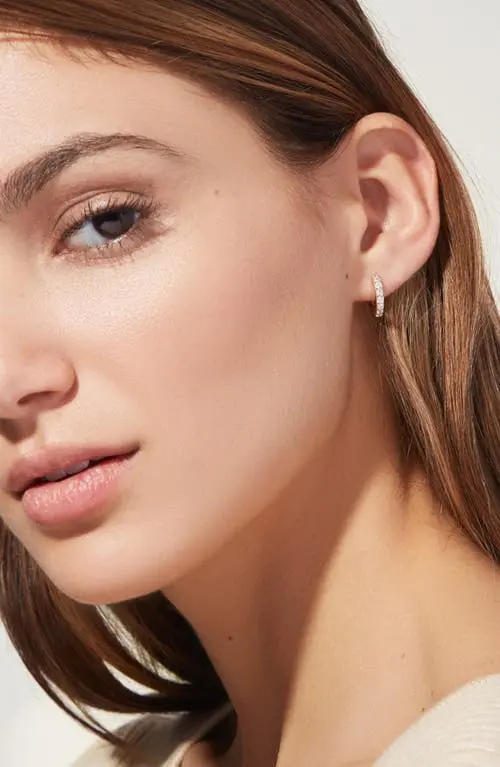 ANA LUISA Suzanne Medium Cubic Zirconia Huggie Hoop Earrings