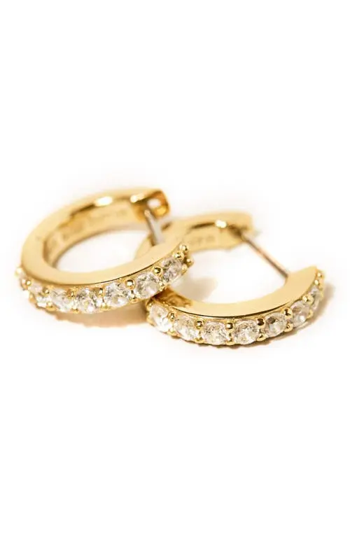 ANA LUISA Suzanne Medium Cubic Zirconia Huggie Hoop Earrings