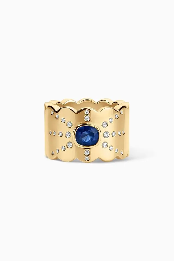ETIQ Sapphire And Diamond Cigar Band - Blue