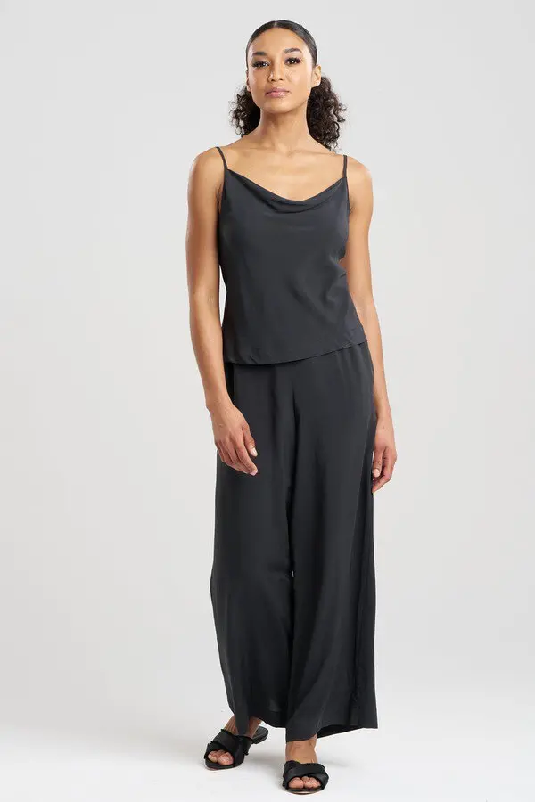 Natori Silk Modal Cami Pajama Set - Black