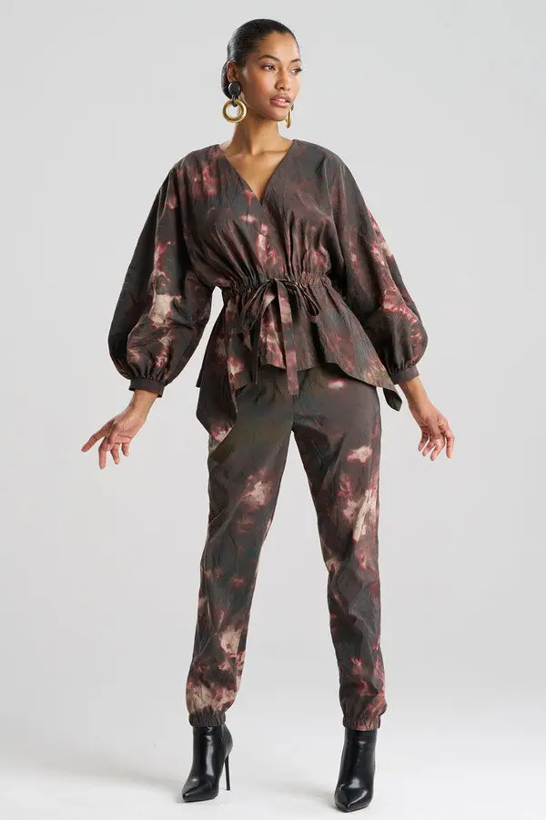 Natori Niji Tie Dye Taffeta Jacket