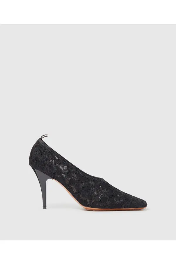 Stella McCartney Square-toe Lace Stiletto Pumps