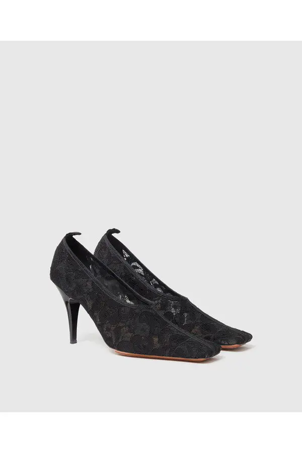 Stella McCartney Square-toe Lace Stiletto Pumps