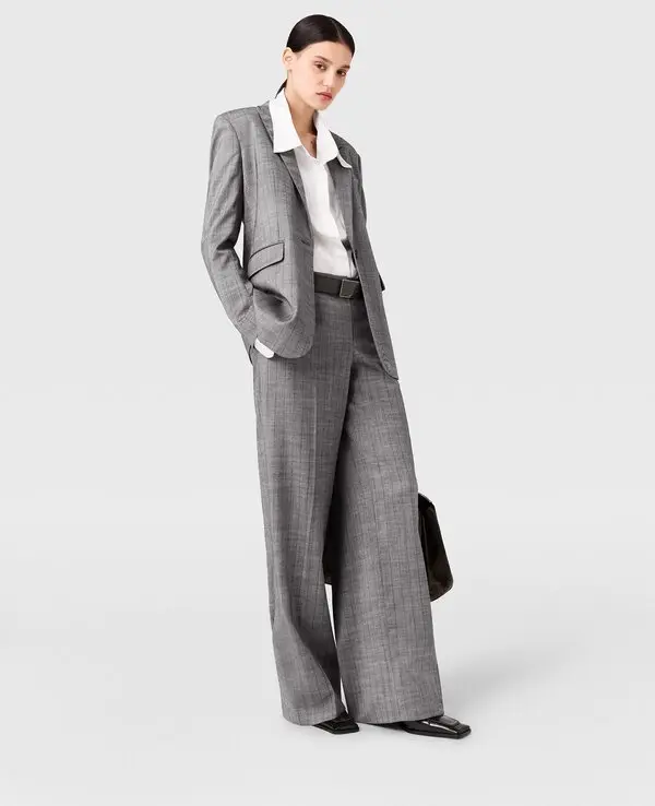 Stella McCartney Single-breasted Pinstripe Jacket - Gray