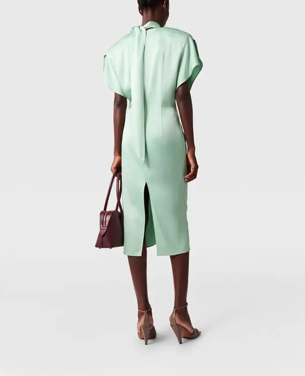 Stella McCartney Cap-sleeve Twist Midi Dress