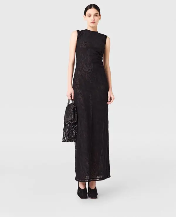 Stella McCartney Sleeveless Lace Midi Dress - Black