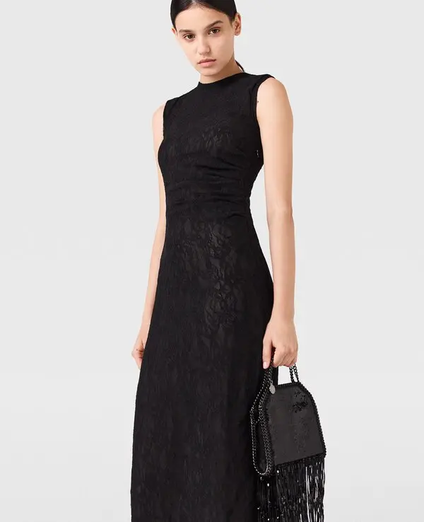 Stella McCartney Sleeveless Lace Midi Dress - Black