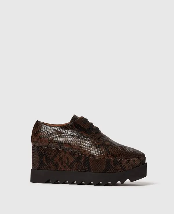 Stella McCartney Elyse Snake Platforms - Coffee