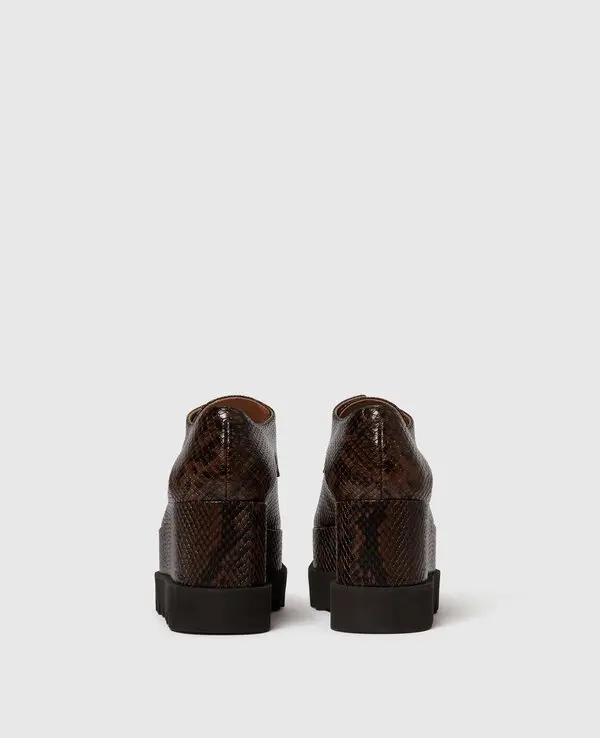 Stella McCartney Elyse Snake Platforms - Coffee