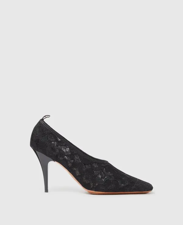 Stella McCartney Square-toe Lace Stiletto Pumps