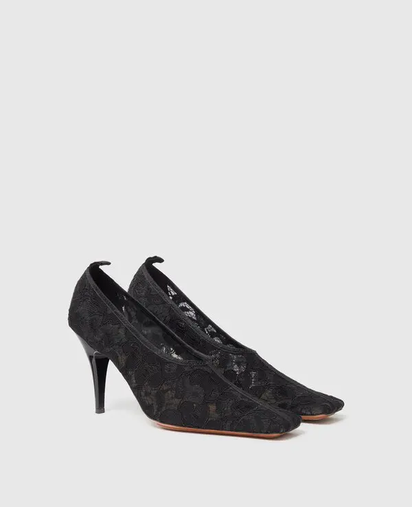 Stella McCartney Square-toe Lace Stiletto Pumps