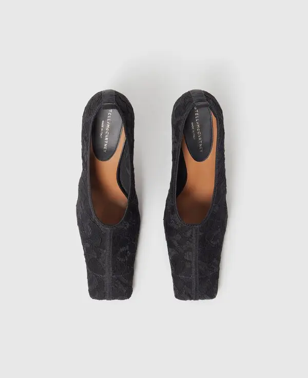 Stella McCartney Square-toe Lace Stiletto Pumps