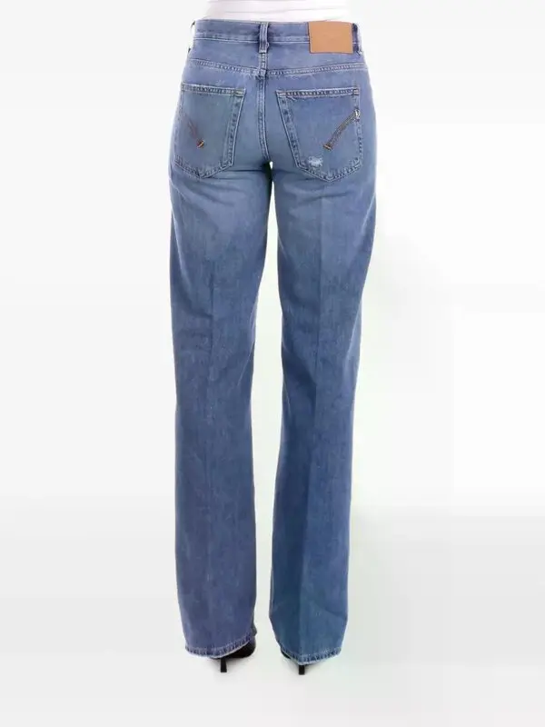 DONDUP High-waisted Straight-leg Jeans - Blue