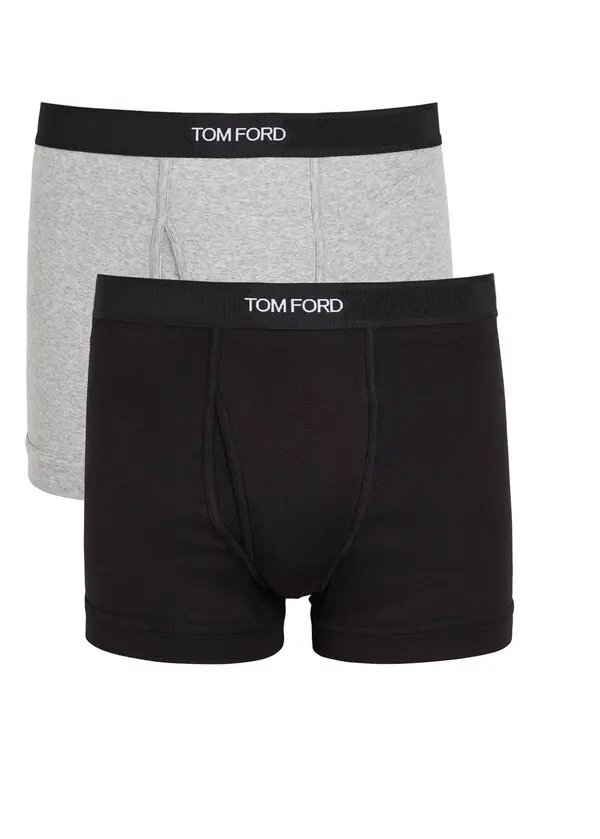 TOM FORD Stretch-cotton Boxer Briefs - Grey