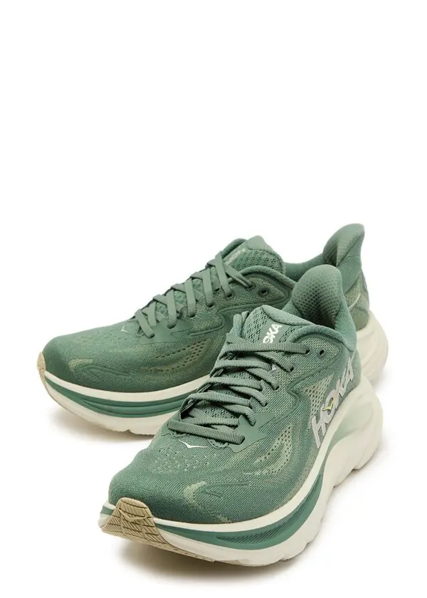 HOKA® Clifton 10 Mesh Sneakers - Green