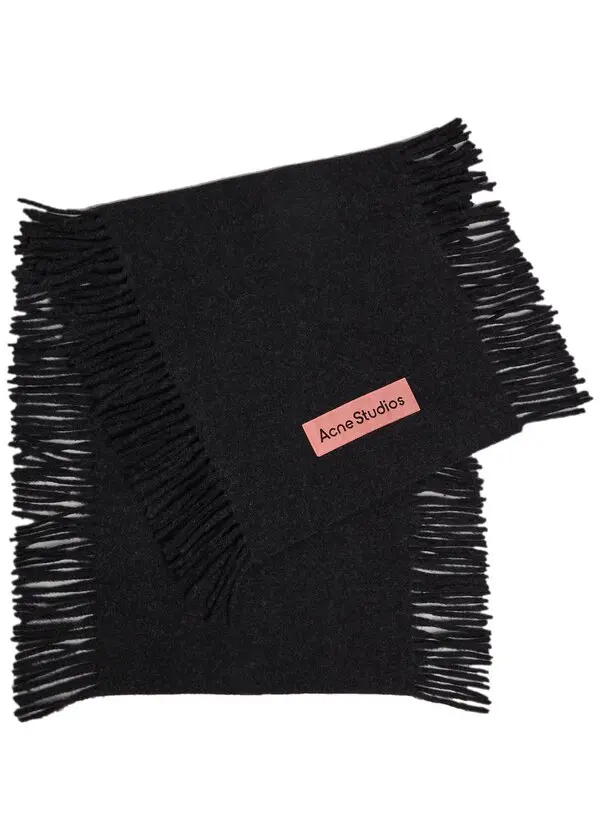 Acne Studios Canada Wool Scarf - Black