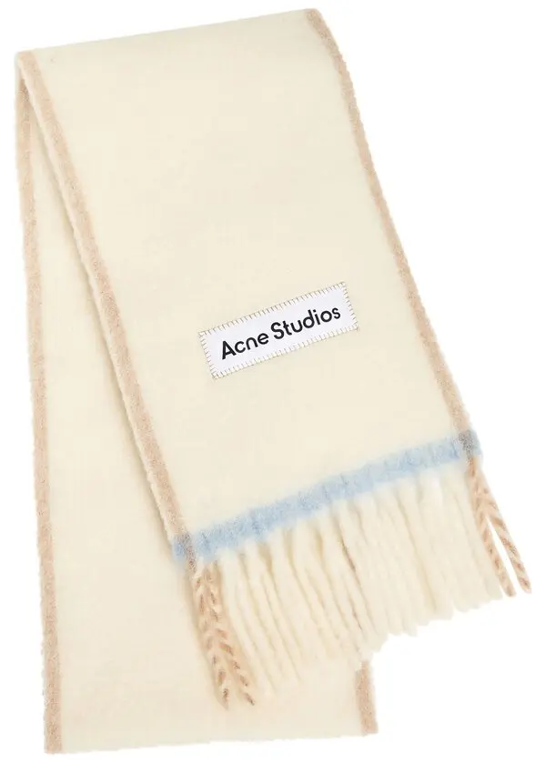 Acne Studios Valley Wool-blend Scarf - White