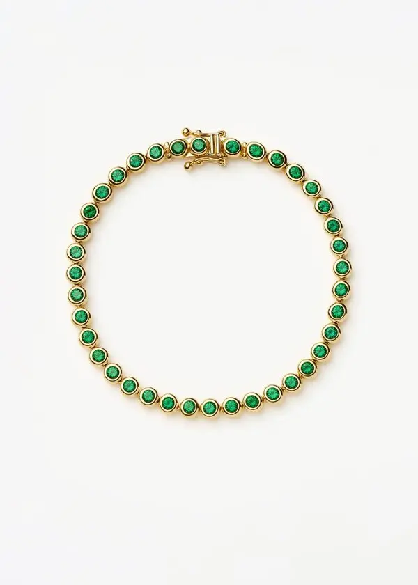 MISSOMA Tennis Round Bracelet - Green