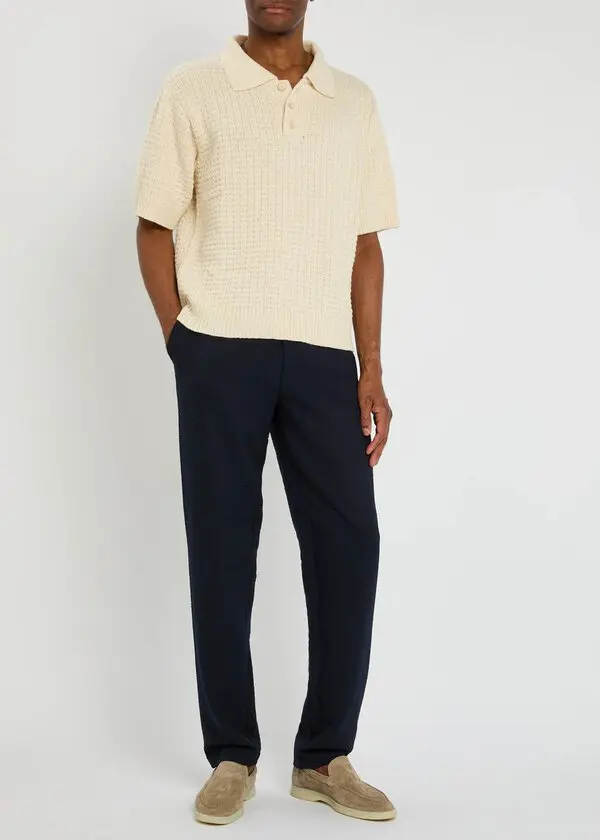 Sunspel Tapered Stretch-wool Trousers