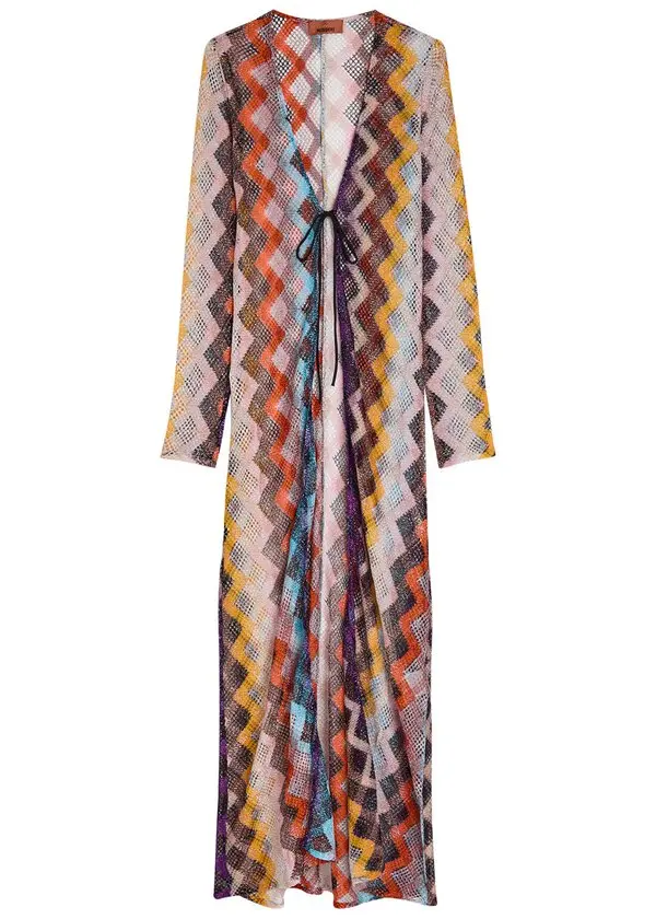 Missoni Zigzag Metallic-knit Cover-up - Multicoloured